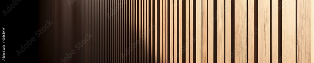 Minimal wooden wall composed of linear timber slat patterns for ...