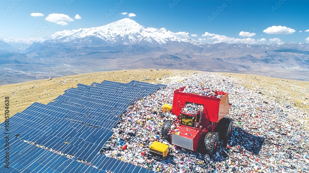 Futuristic Solar Powered Waste to Energy Facility Transforming Trash ...