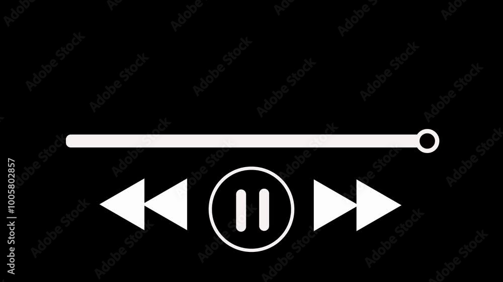 Video, audio neon play button icon animation. glowing play button ...