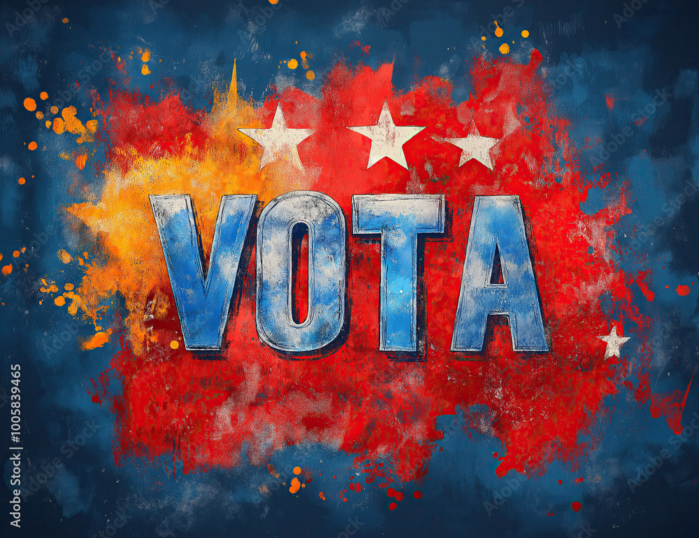 Texto Vota, votación, partidos comunidad Madrid, España, elecciones ...