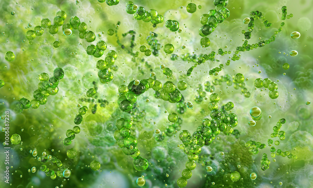 Streptococcus bacteria, pathogen gram-positive cocci chains. Scarlet ...