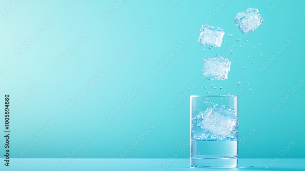 A science experiment showcasing the transition of water from solid ice ...
