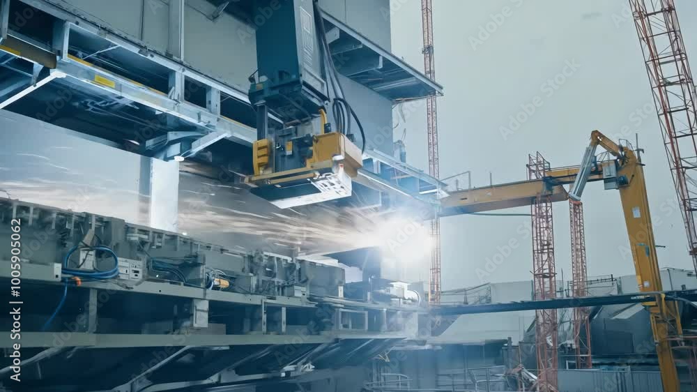 Handymen dig trench for underground power cable installation, laying ...