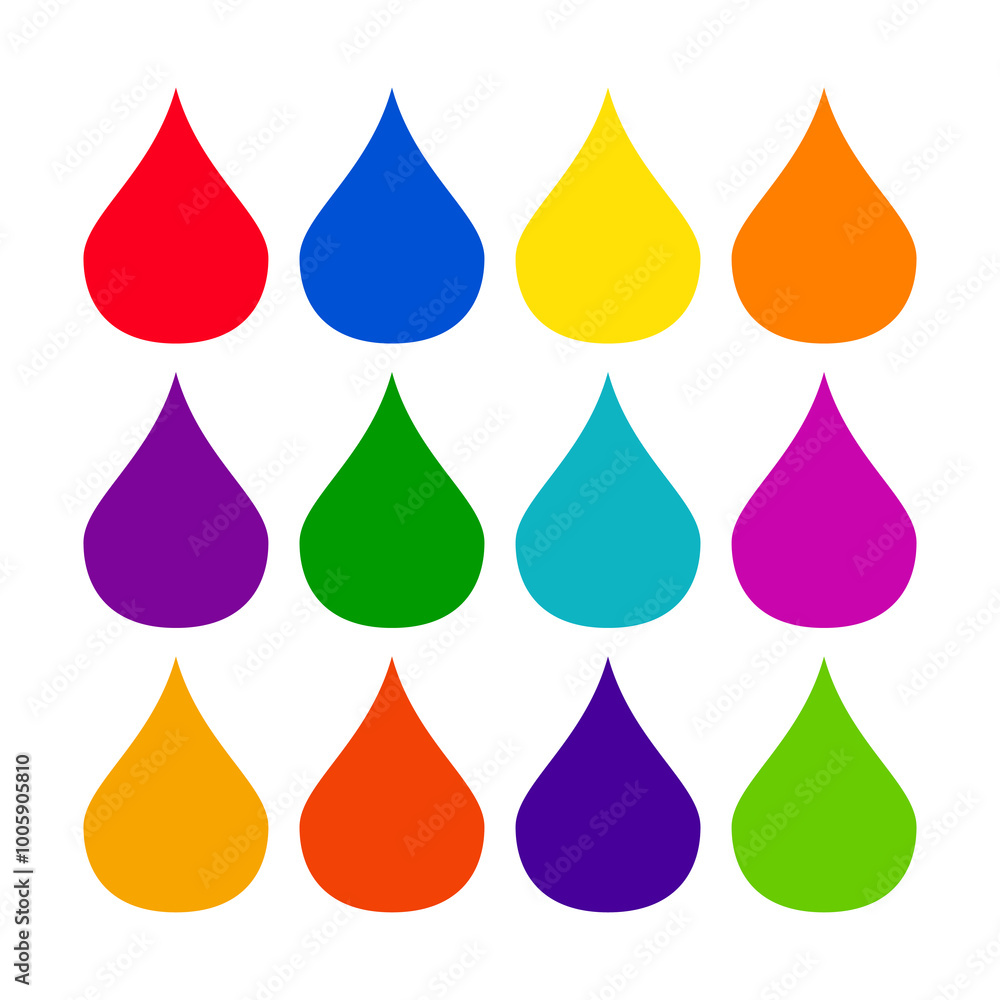 Water drop colors. Abstract background. Abstract Colored Palette Guide ...