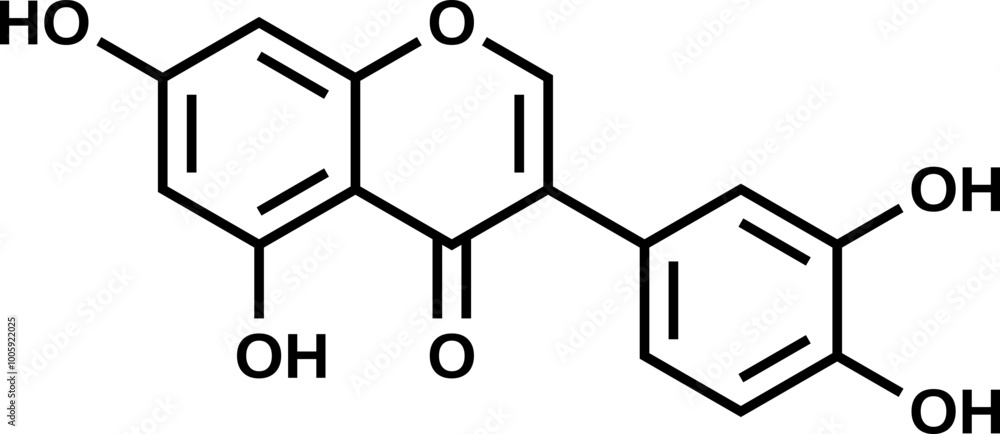Orobol structural formula, vector illustration Stock Vector | Adobe Stock