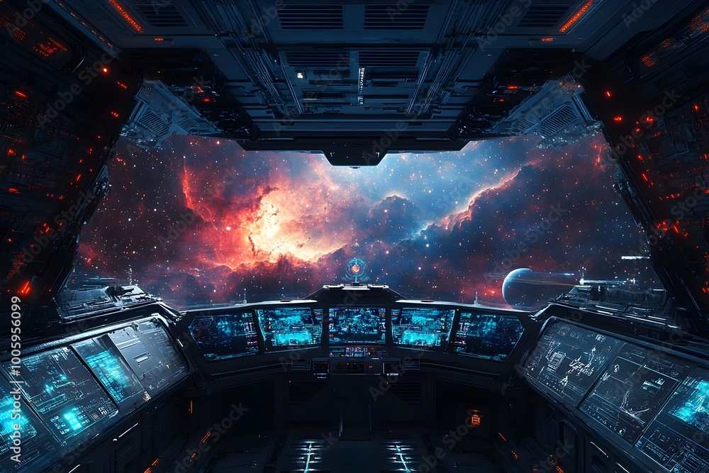 Vast and cutting edge interstellar space station with modular ...