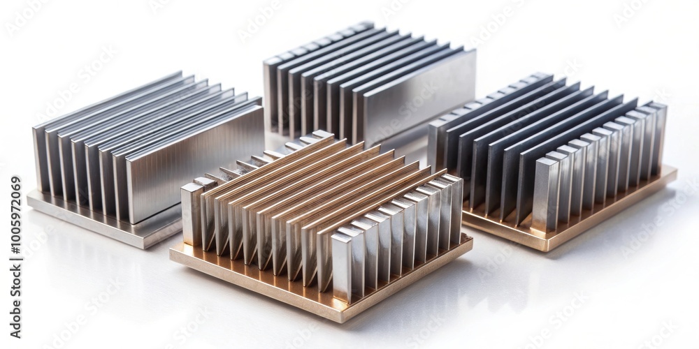 Old metal finned passive heatsinks for power semiconductor devices ...