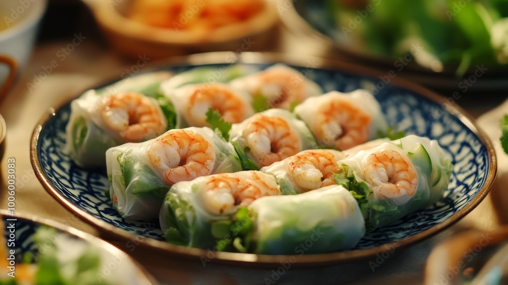 Gỏi cuốn, Vietnamese spring rolls, summer spring rolls, or salad spring ...