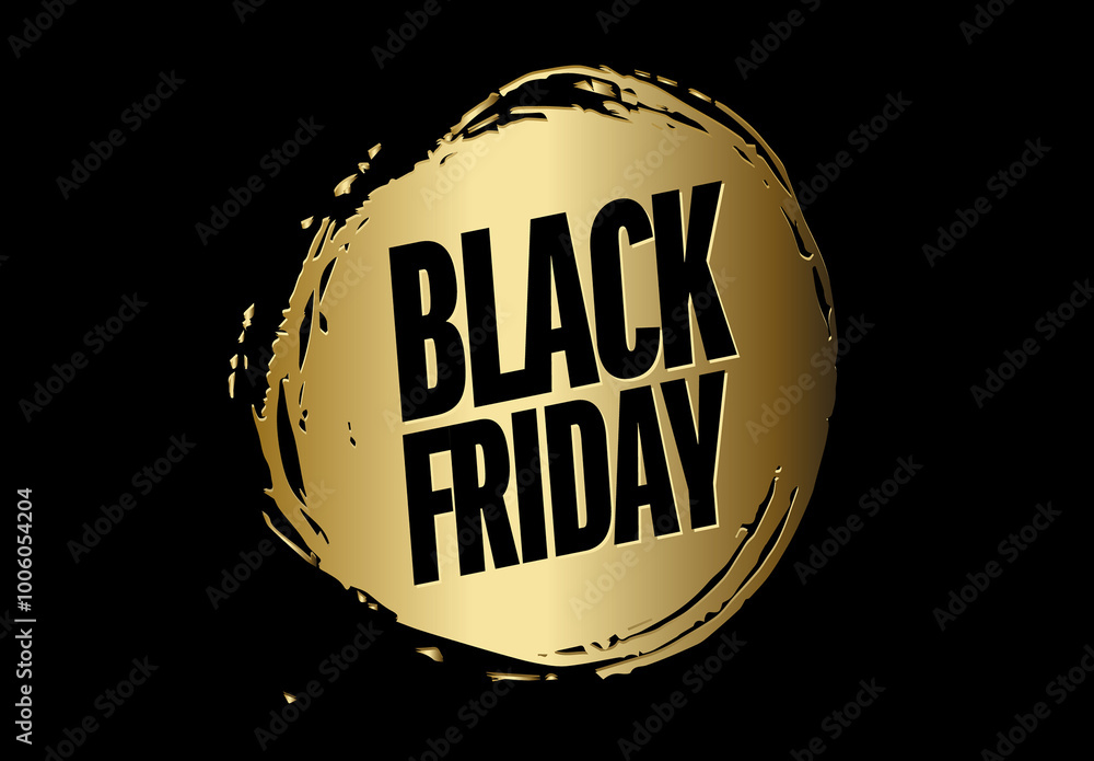 Black friday golden spot sale lettering template for banner poster ...