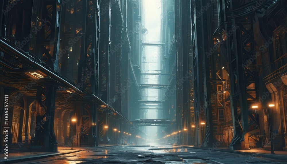 Photo & Art Print Envision a Sprawling Underground Scene in Low ...