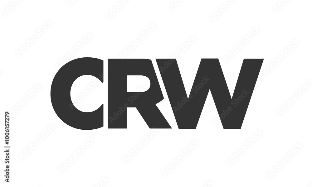 CRW logo design template with strong and modern bold text. Initial ...