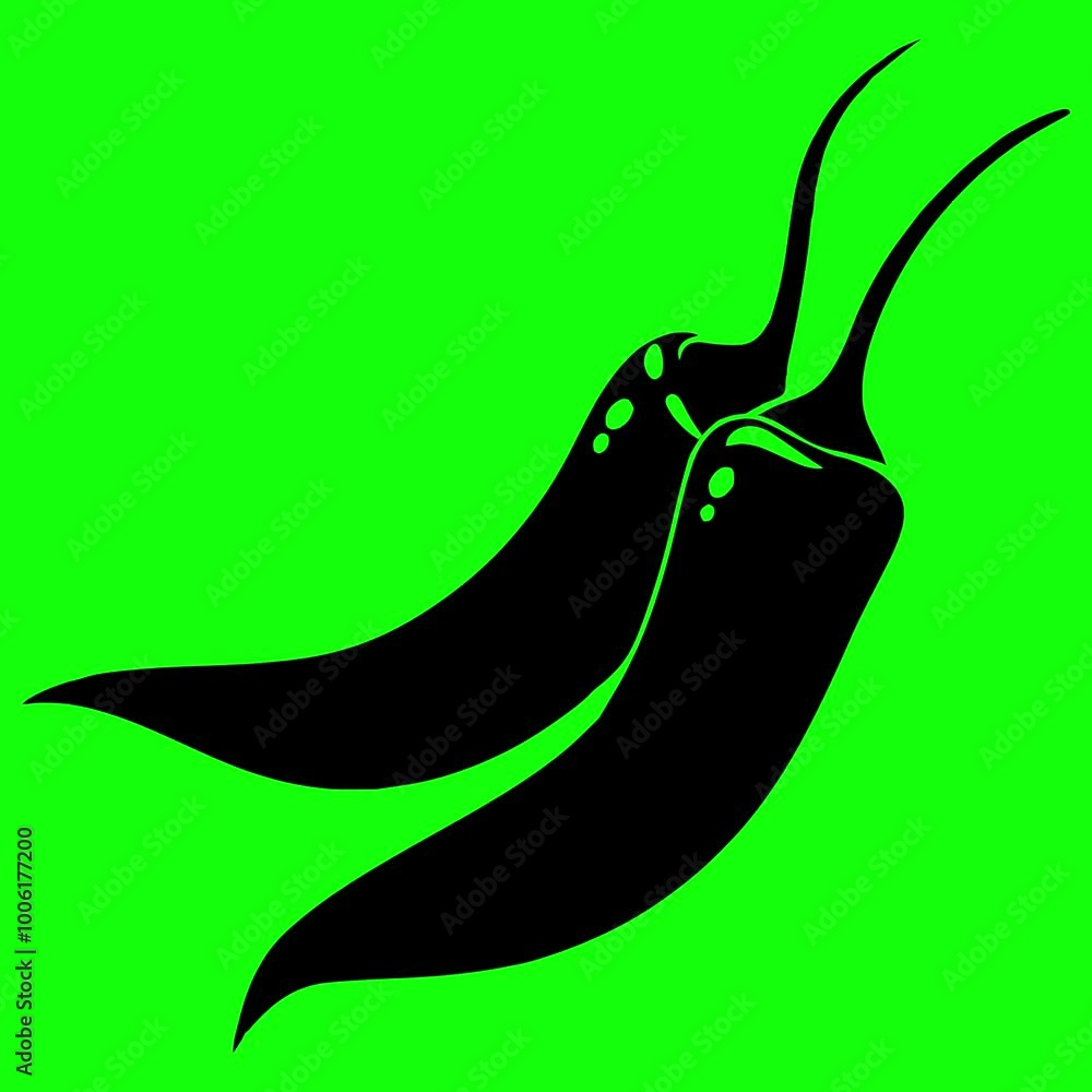 spicy illustration chili silhouette pepper logo spice icon hot chilli ...