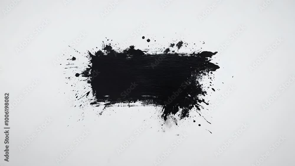 Ink Blot Spreading on White Background in Time-Lapse Animation Stock ...