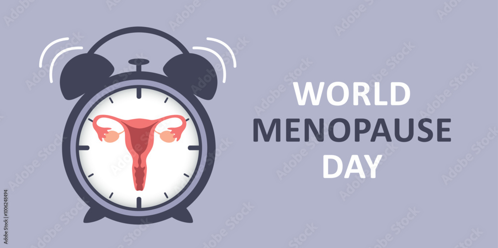 world menopause day female reproductive system in the ringing alarm ...