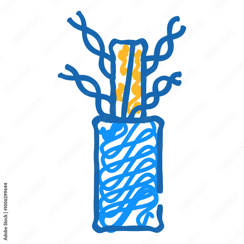 twisted pair cable doodle icon sketch vector. twisted pair cable sign ...