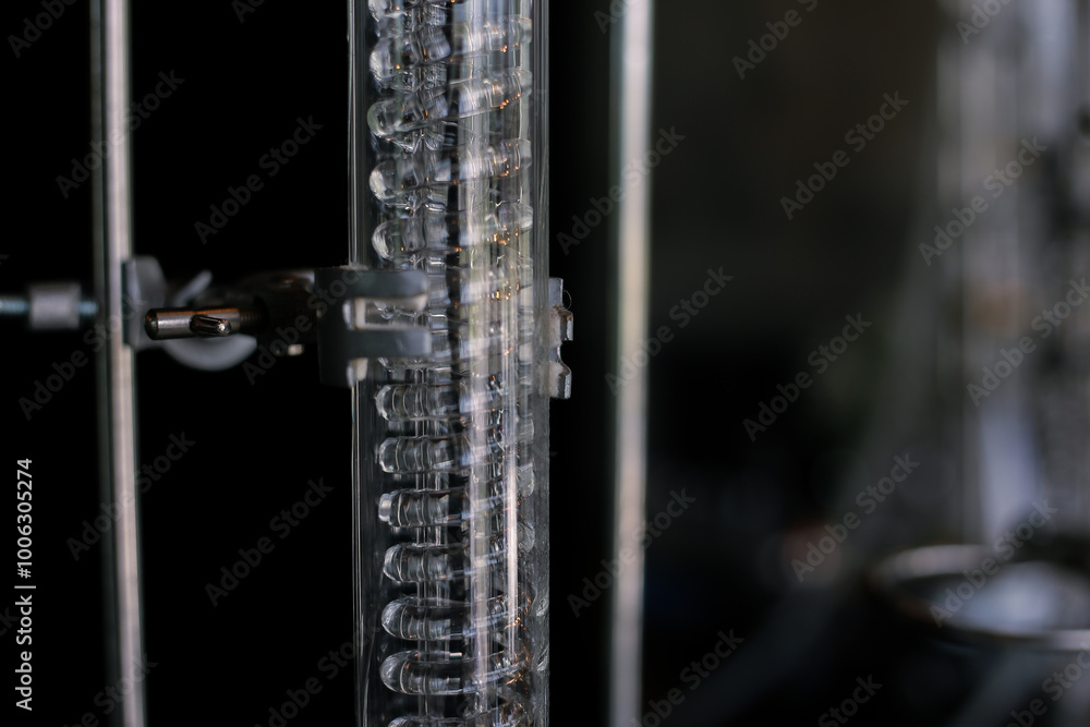 selective focus Glassware in the laboratory Soxhlet Extractor ...