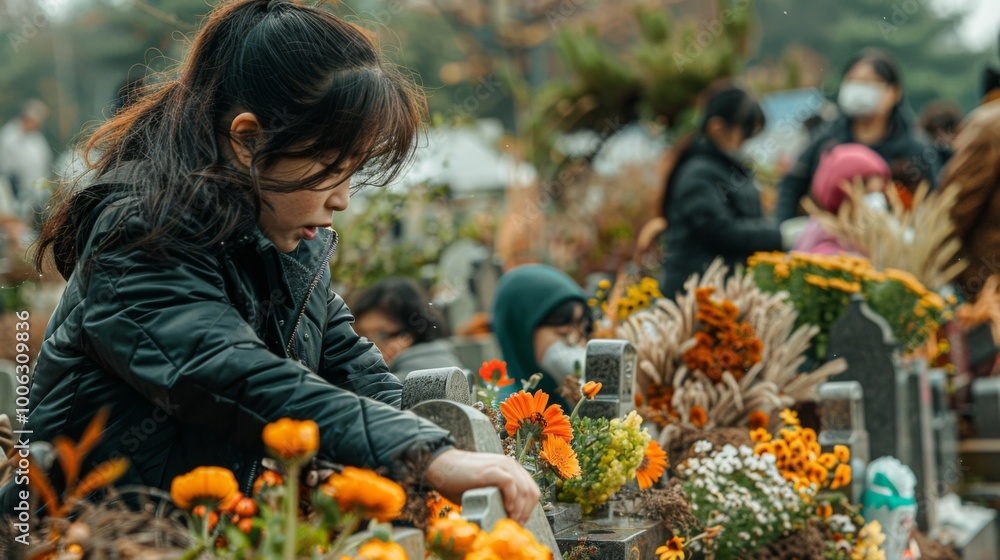 Visits to Ancestral Graves: Families pay their respects to their ...