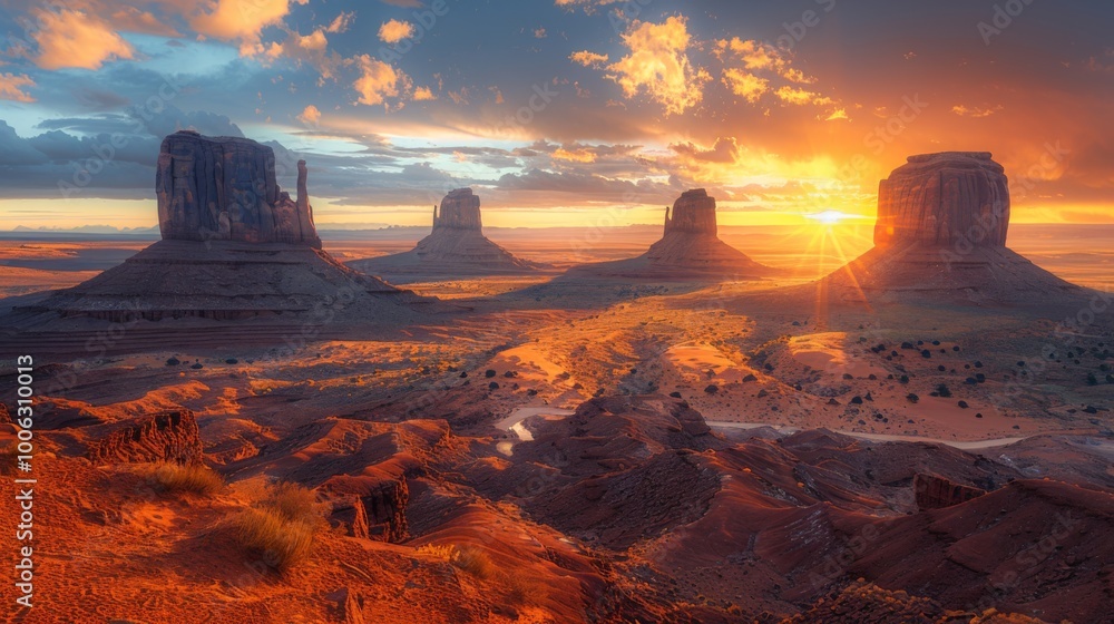 Native American Heritage Month. A Monument Valley, its towering red ...