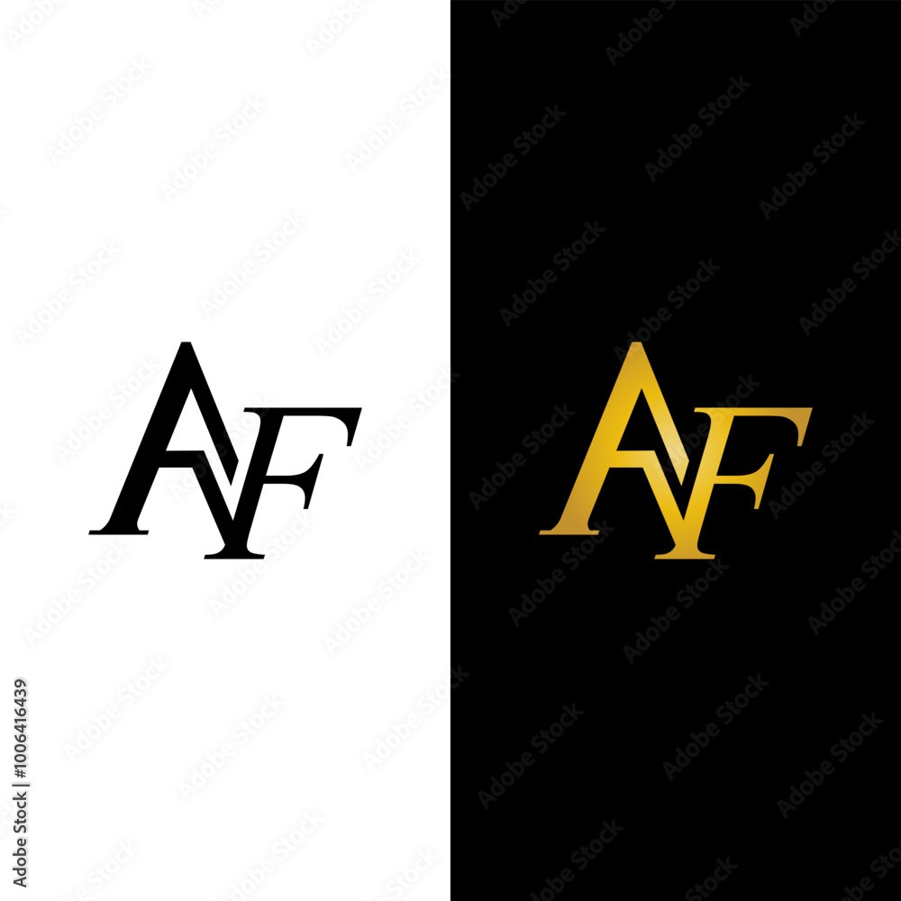 AF letter vector illustration for an icon,symbol or logo. AF initials ...