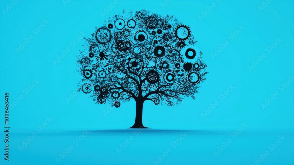 Adaptive Growth Tree: An abstract tree with flexible branches, each ...