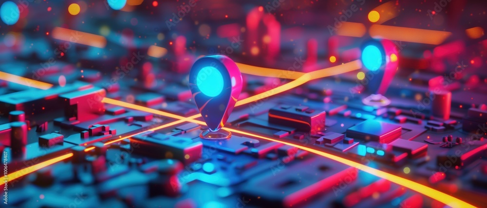 Neon smart city public transportation control and mobile app to order ...