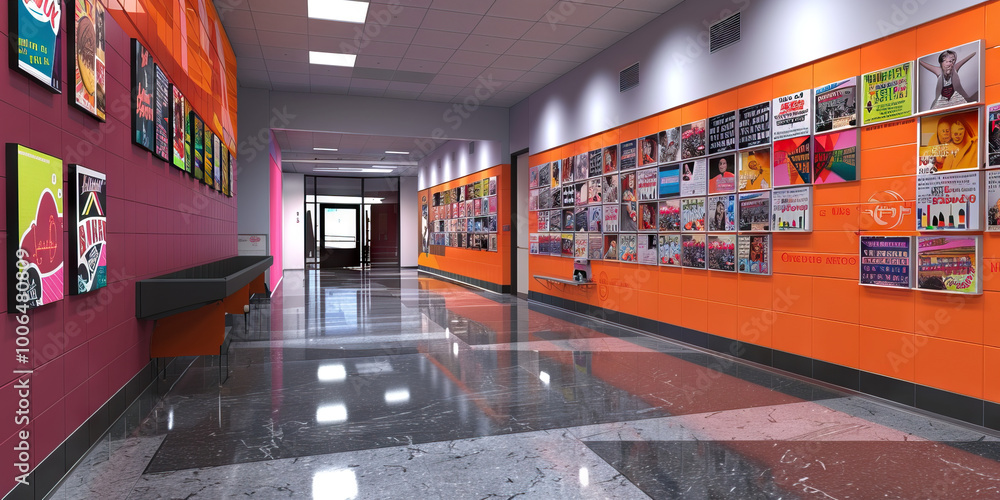 Yearbook Committee Room Wall: Adorned with yearbook layout samples ...