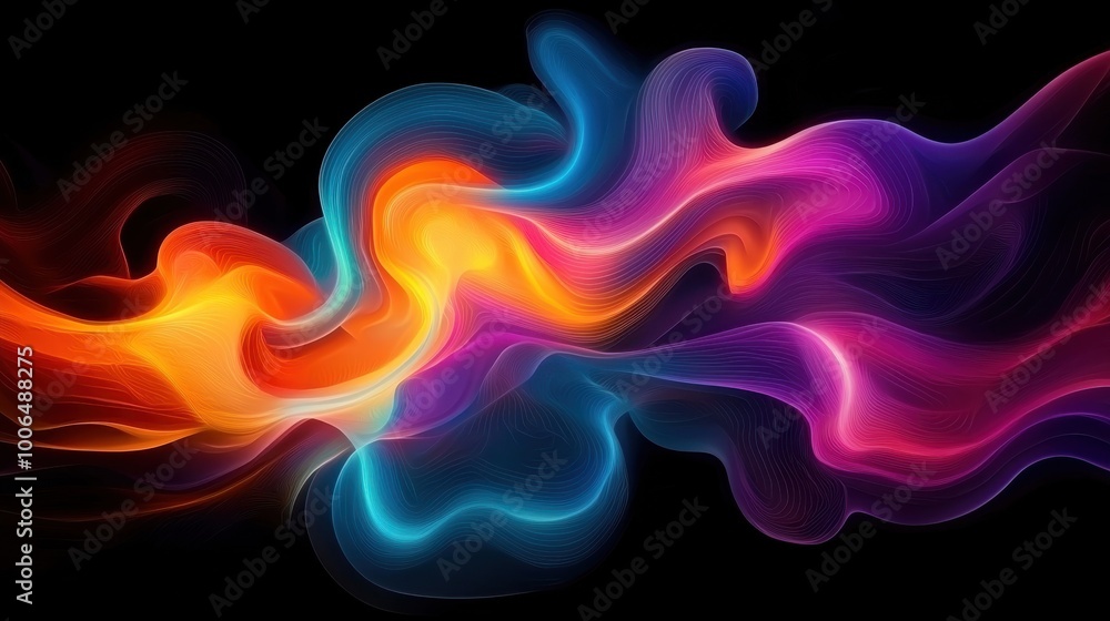 Growth from Chaos: An abstract chaotic swirl of colors and shapes that ...
