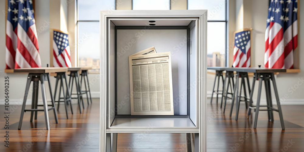 Election Awareness: Newspaper Headline Frame Showcasing Voting Booth ...