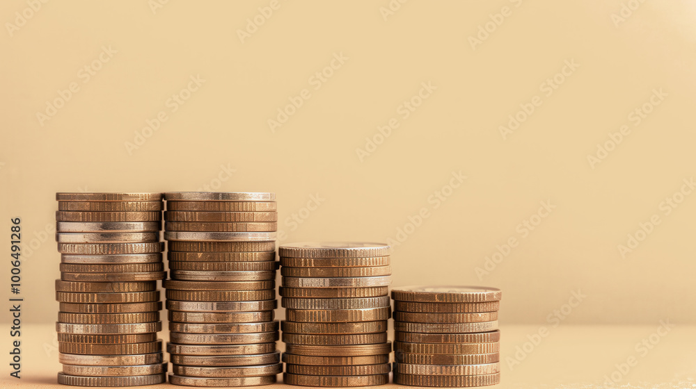 Pyramid of Stacked Coins, a visual representation of investment growth ...