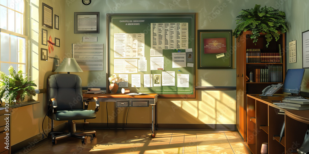 Hospital Chaplain's Office Wall: Displaying spiritual support resources ...