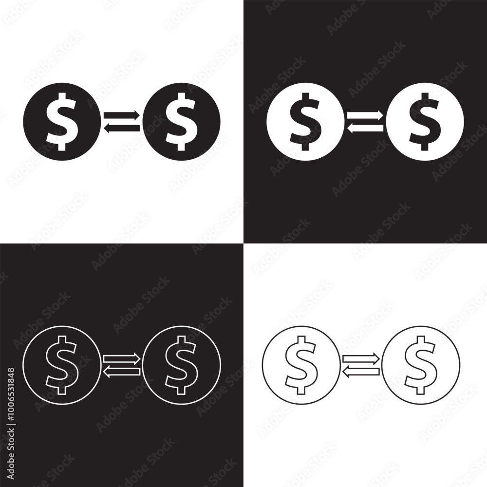 Change exchange icon arrows simple vector , transfer swap switch logo ...