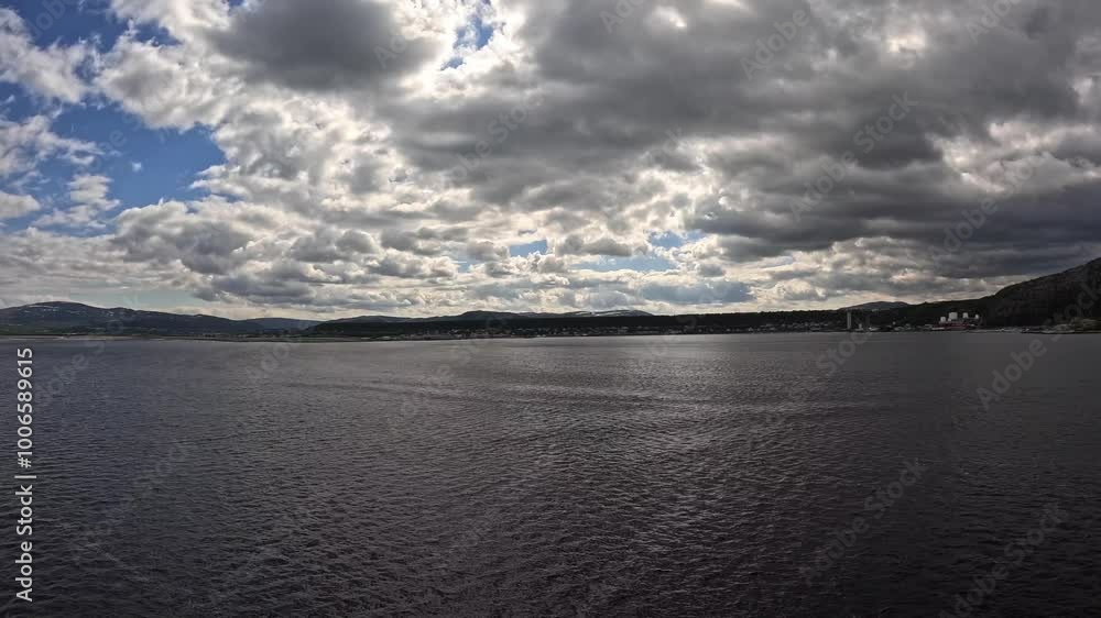 Alta Municipality, Finnmark, Norway - slow timelapse panning panorama ...