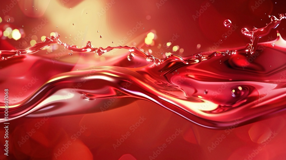 Vivid red fluid colorful background creating a mesmerizing and dynamic ...