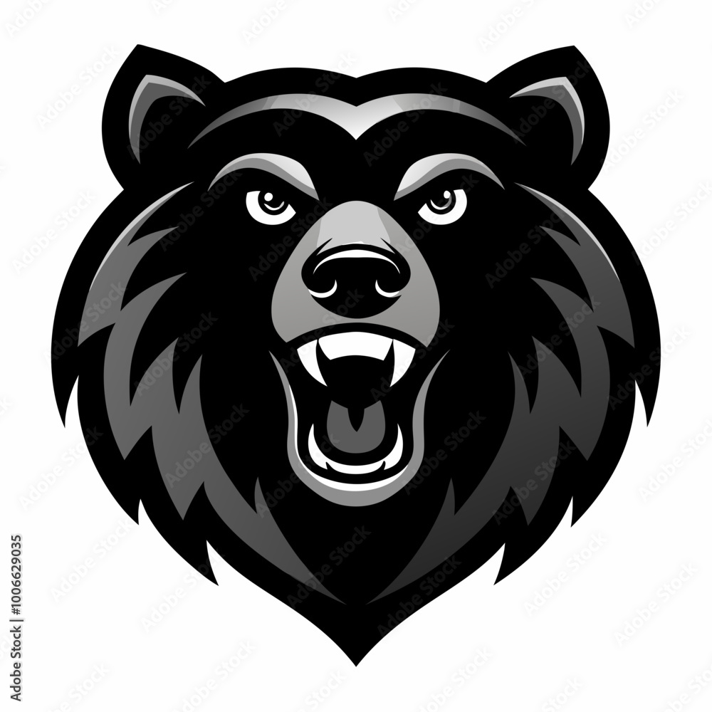Black Bear Mascot Logo Vector Illustration - SVG & Cricut Files for T ...