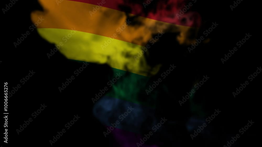 Rainbow LGBT pride flag. Lesbian lgbtq flag video waving in wind ...