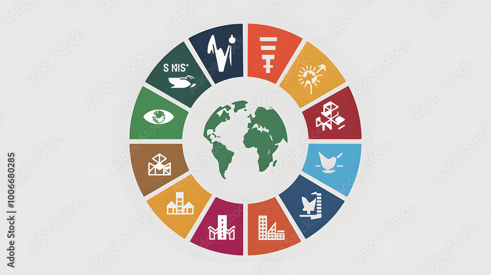 An artistic representation of the Sustainable Development Goals (SDGs ...