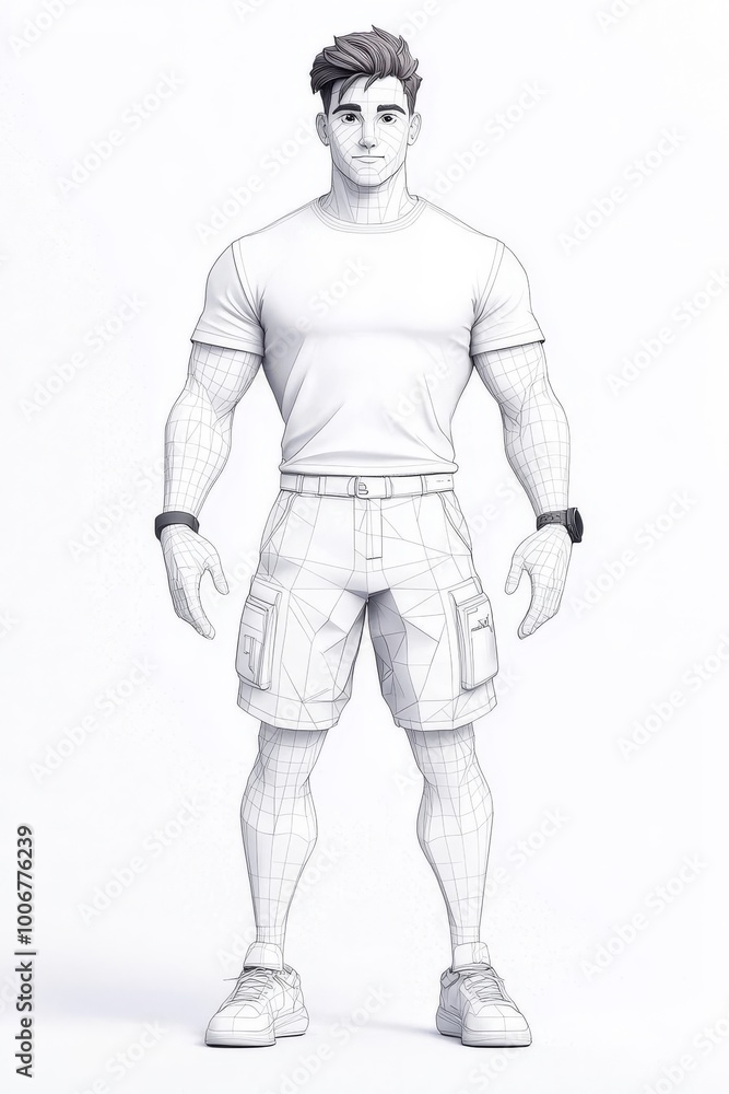 Detailed 3D Human Model in TPose for Animation Rigging with Clean ...