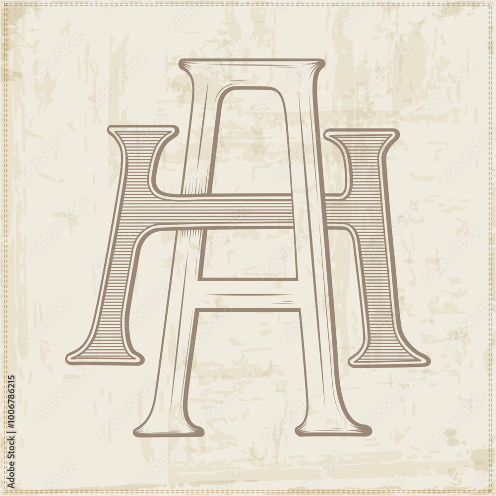 AH,HA, logo AH, Letter AH, monogramAH, vector, logo, Wedding Monogram ...