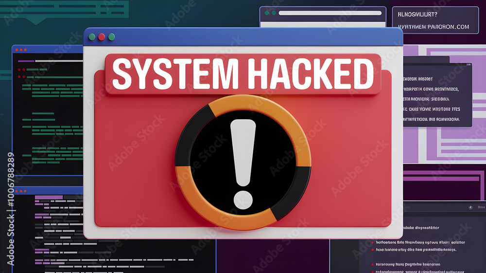Computer System Hacked Alert Critical Cyber Security Breach ...