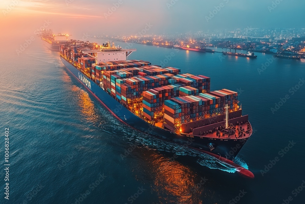 Futuristic cargo container ships utilize technology for global ...