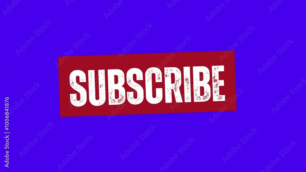 Blue Screen Subscribe Animation - Animated "SUBSCRIBE" banner on a blue ...