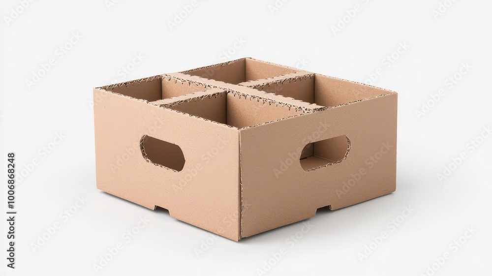 Eco-friendly corrugated box with perforated sections for easy folding ...