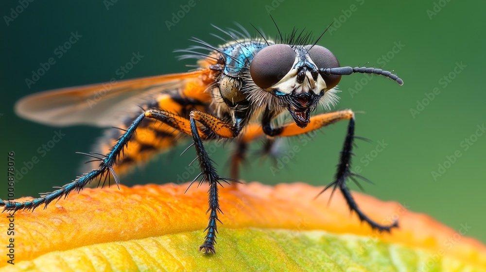 Robber flies are fierce predators that feed on other insects, including ...