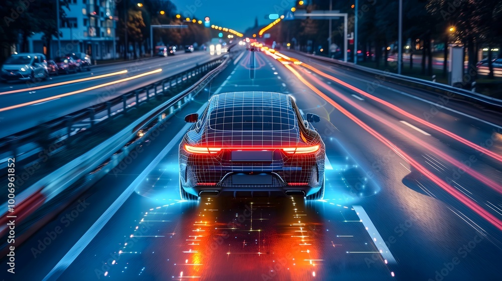 car's blind spot detection system showing sensors on the side mirrors ...