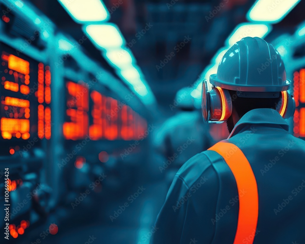 Engineers working on nuclear reactor designs with radiation safety and ...