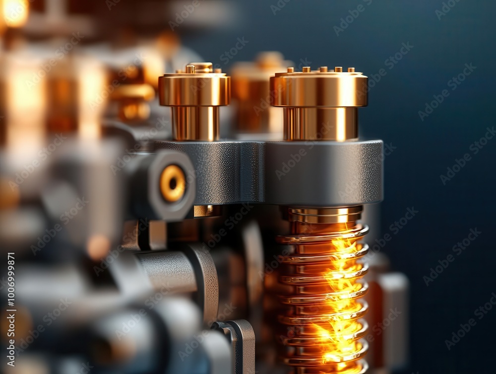 Engine valves and timing belt visualized as part of an animated ...