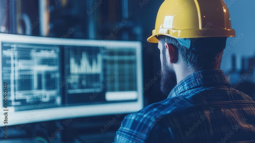 Engineers reviewing the CAD design of a machine with real-time feedback ...