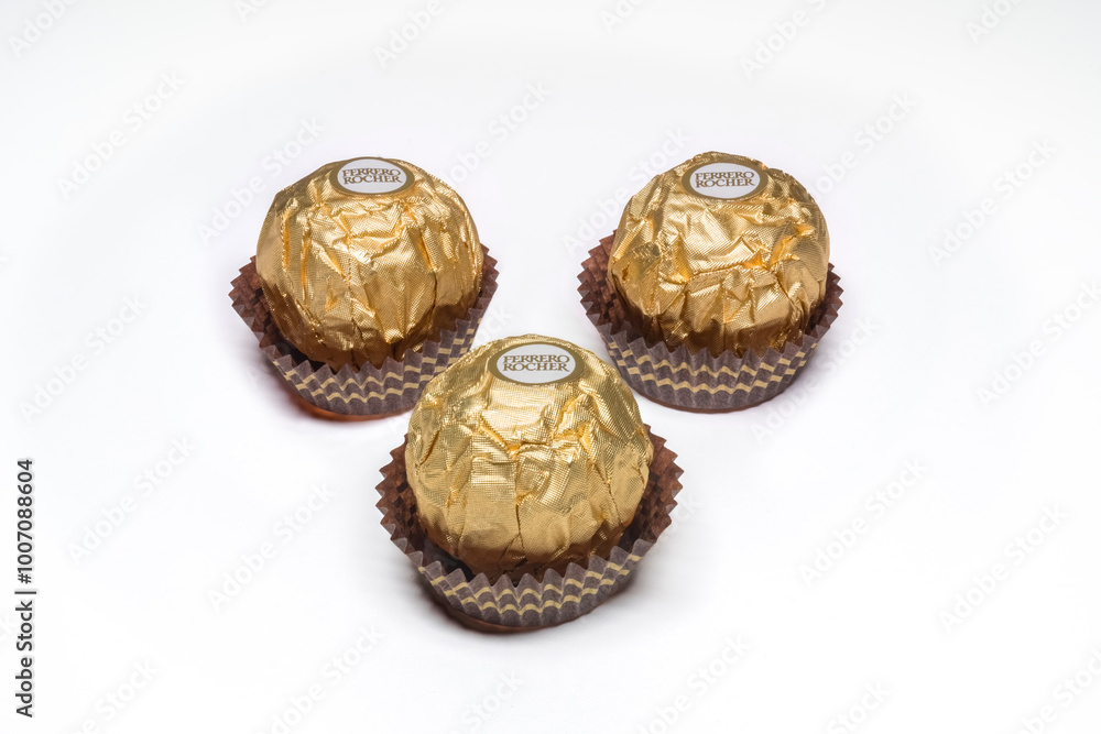 Ferrero Rocher. Taken at Durham, NC USA on October 2nd, 2024. White ...