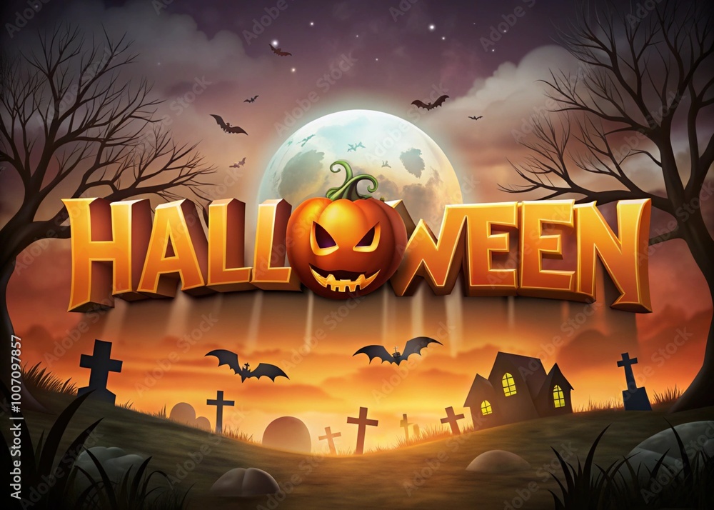 Editable Halloween Text Effect, Graphic Style Effect, with Background ...