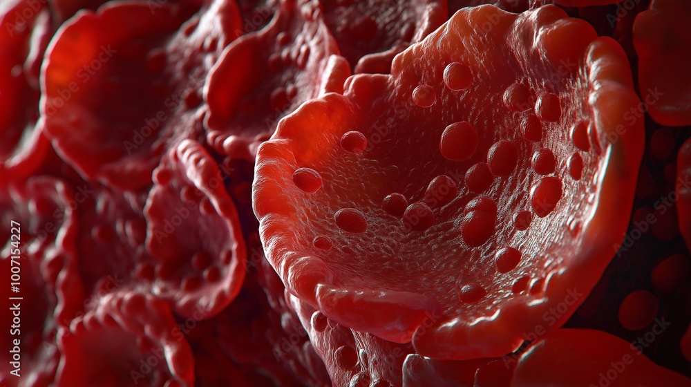 detailed structure of a red blood cell, showing its biconcave shape ...